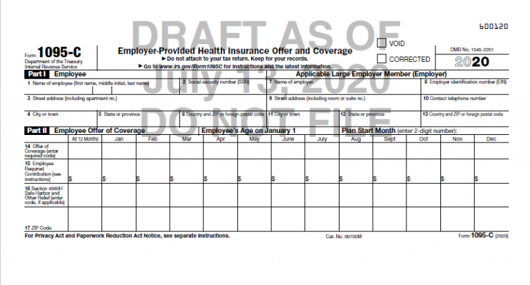 2020 Draft 1095 Delivers Changes | employeetech